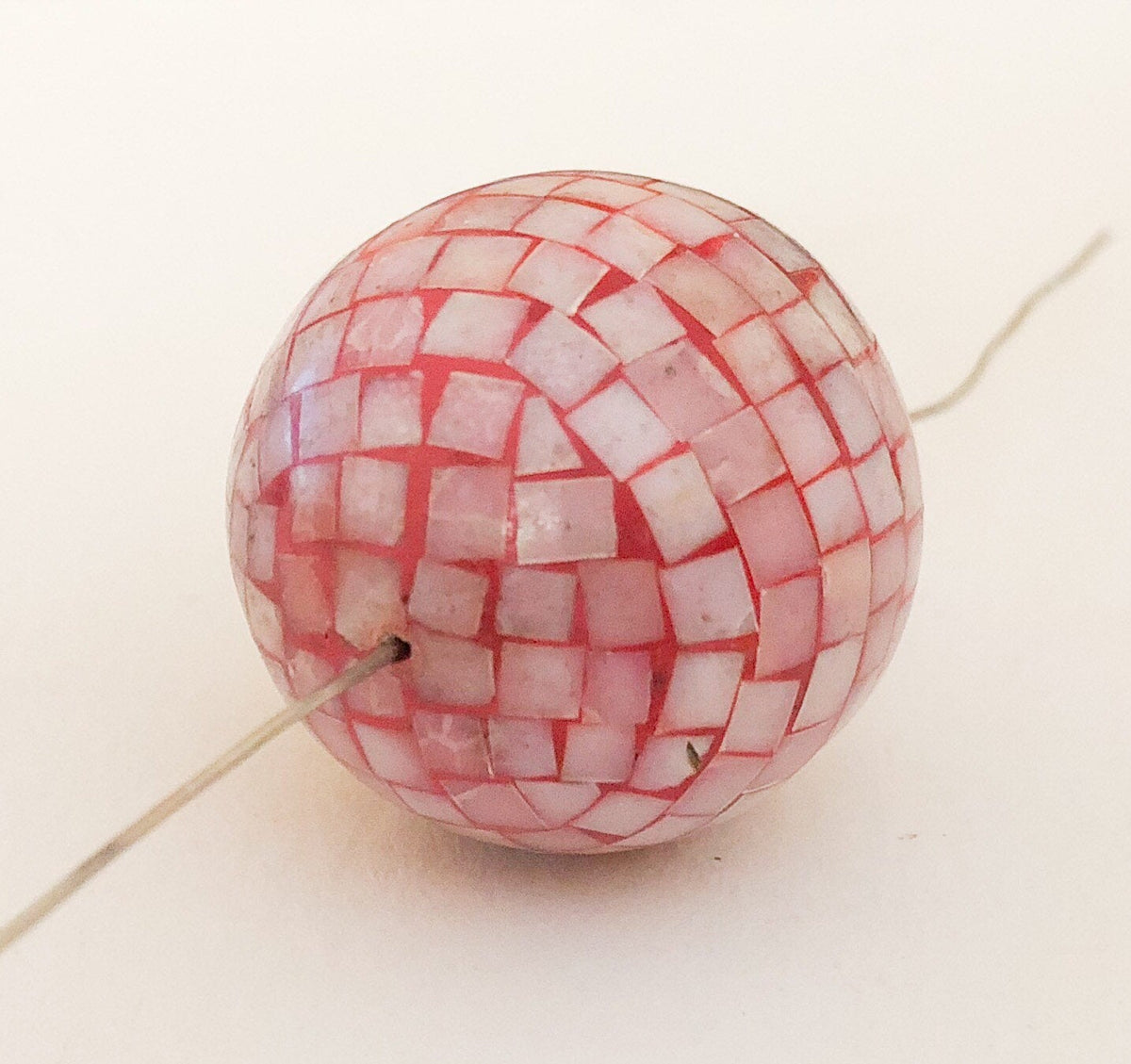 Mosaic shell beads, Inlaid shell beads, Abalone Mother of Pearl mosaic ...